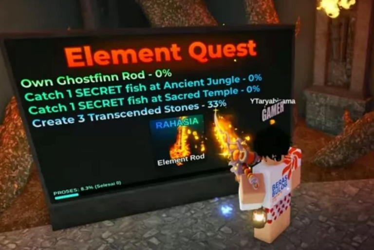 Cara Mendapatkan Element Rod Fish It: Lokasi, Statistik dan Enchant Terbaik