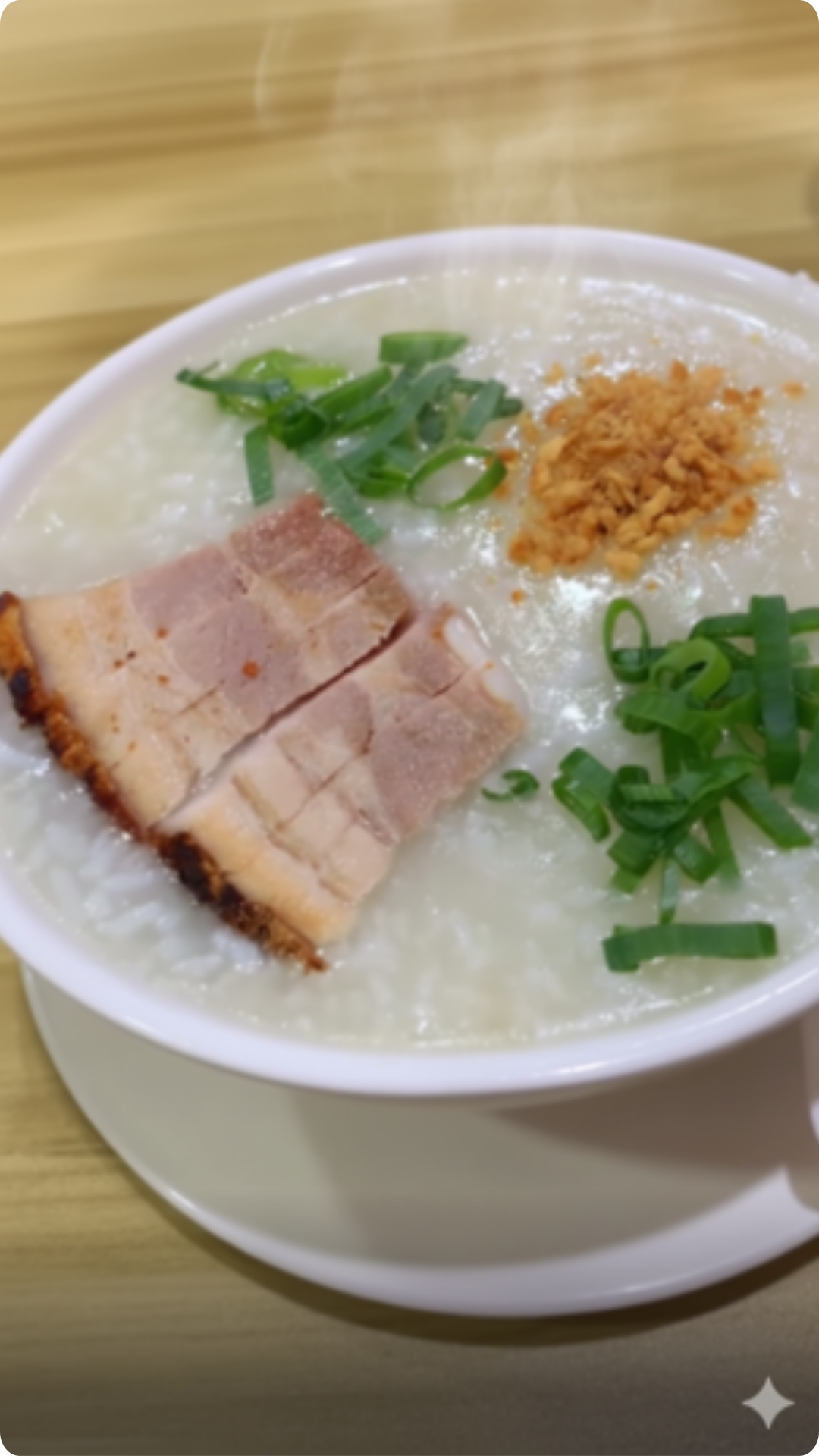 Crispy Lechon Macau Meets Warm Congee: A Match Made in Heaven