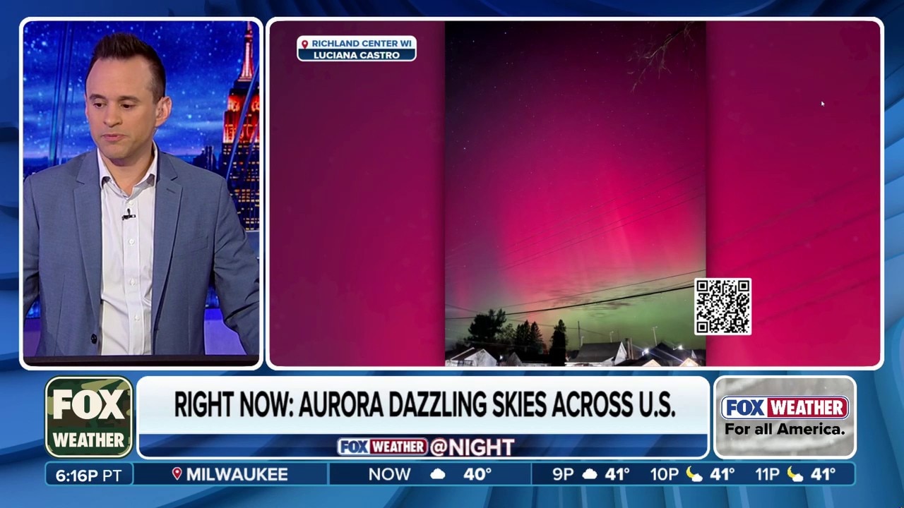 Northern lights dazzle across Lower 48 during G4 geomagnetic storm from ...