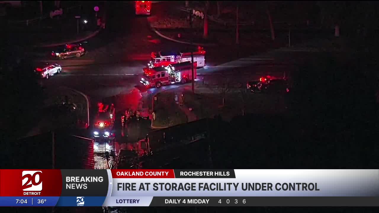 Fire at storage facility in Rochester Hills under control