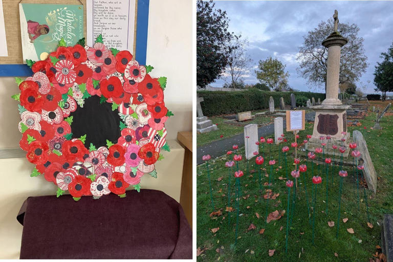 Farcet pupils create poignant poppy displays for Remembrance Day in ...