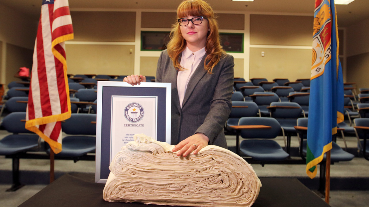High school student proves the impossible by folding paper 12 times