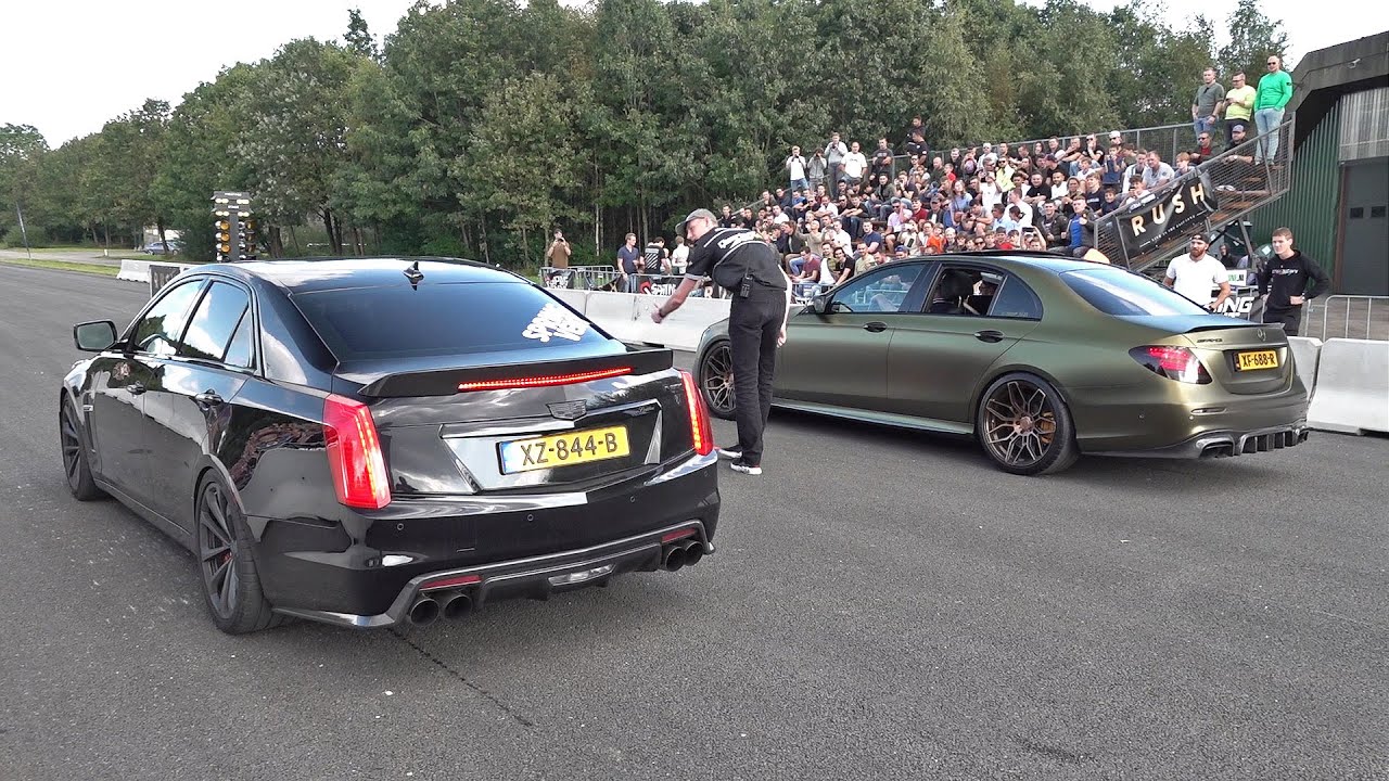 Straight-piped CTS-V vs BRABUS E63 – Welke is extremer?