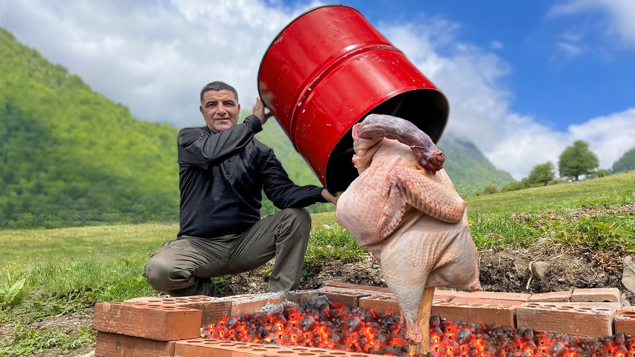 Turkey Baked Under a Barrel Turns Out Perfect