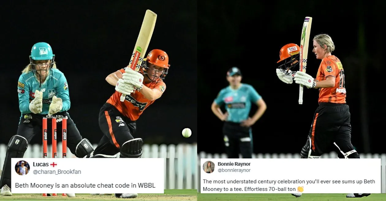 Fans erupt as Beth Mooney smashes an explosive century for Perth ...
