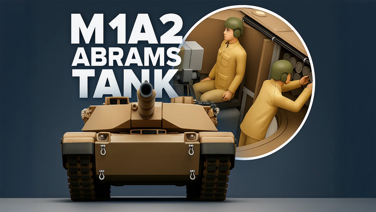 What powers the M1A2 Abrams tank?