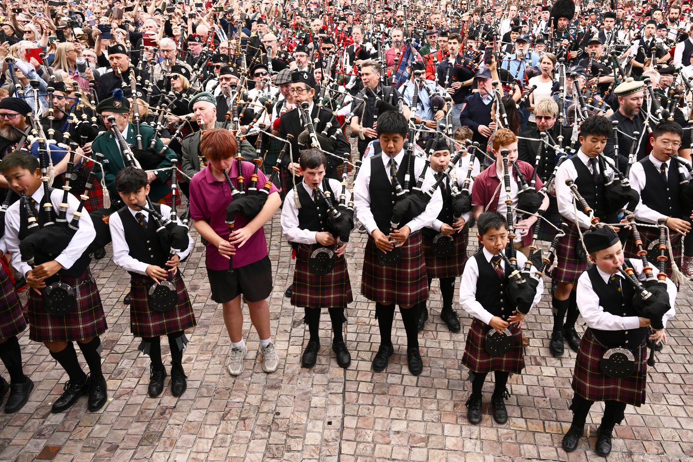 Bagpipers claim world record with AC/DC's 'It's a Long Way to the Top'