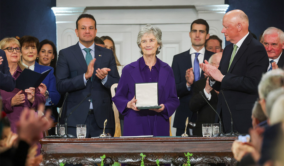 Purple reign… Connolly’s inauguration outfit cost a pretty penny