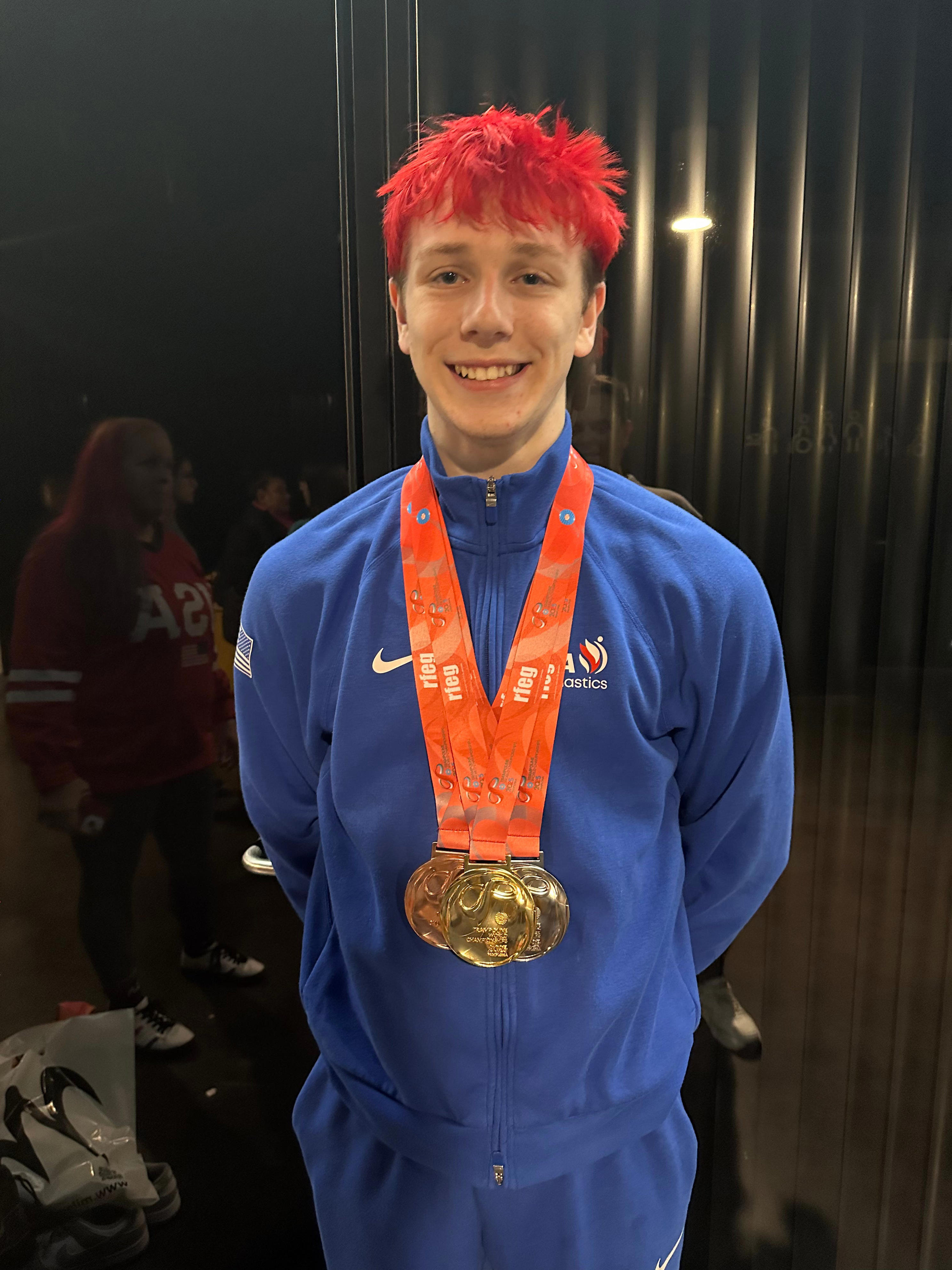 Gulf Breeze gymnast West Fowler wins gold medal at World Trampoline ...