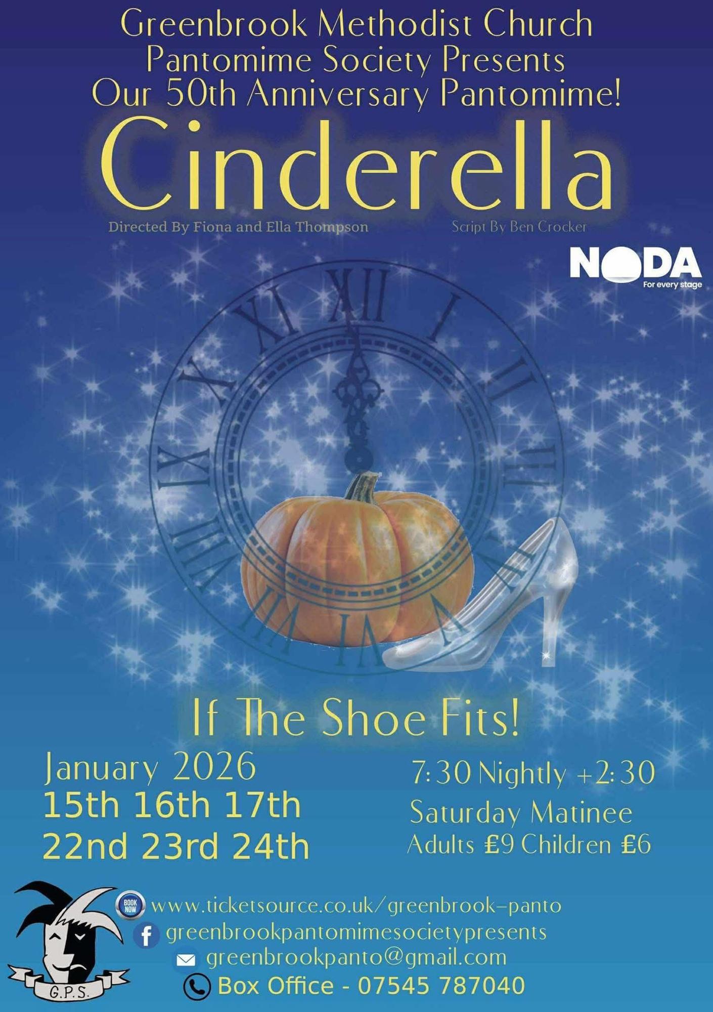Greenbrook Pantomime Society presents Cinderella 2026!