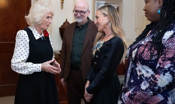 Queen Camilla rubs shoulders with Sex and the City star during poignant ...