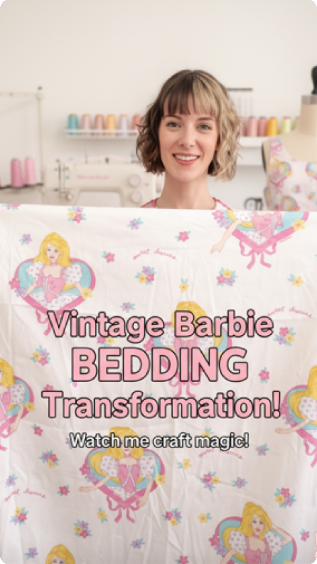Watch Me Transform Vintage Barbie Bedding Into a Fun DIY Project