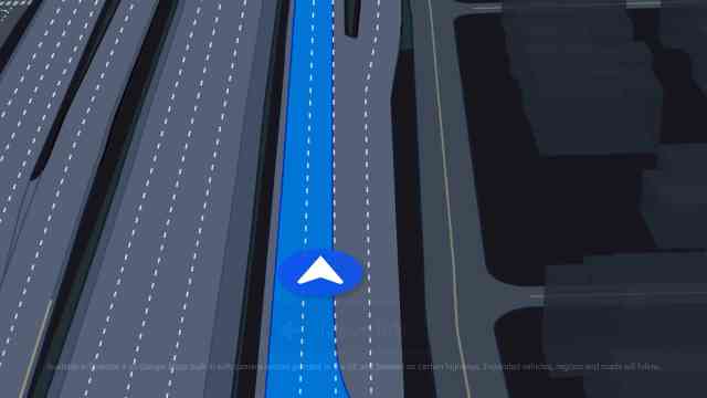 The Polestar 4 uses Google Maps live lane guidance