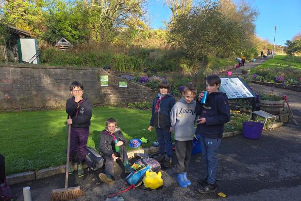 Town's community garden gets a tidy up as Scouts work towards award