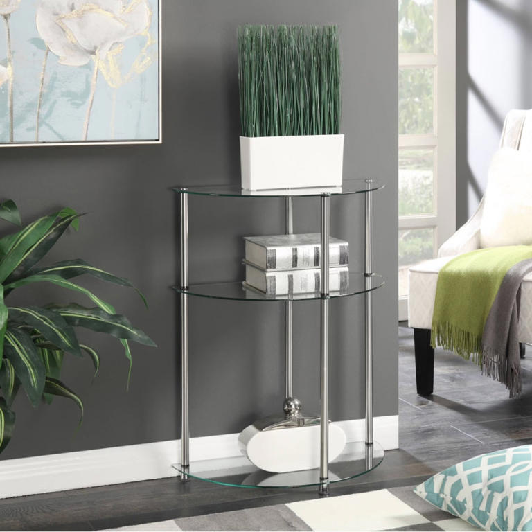 Walmart Has a 'Beautiful' Half-Circle 3-Tier Glass Table on Sale for ...