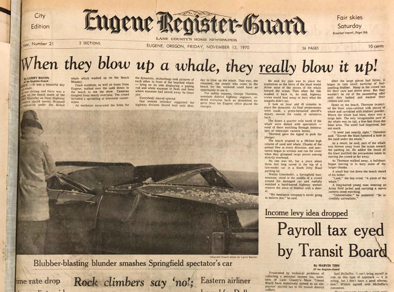 It's Exploding Whale Day in Oregon. Look back at the coastal blunder 55 ...