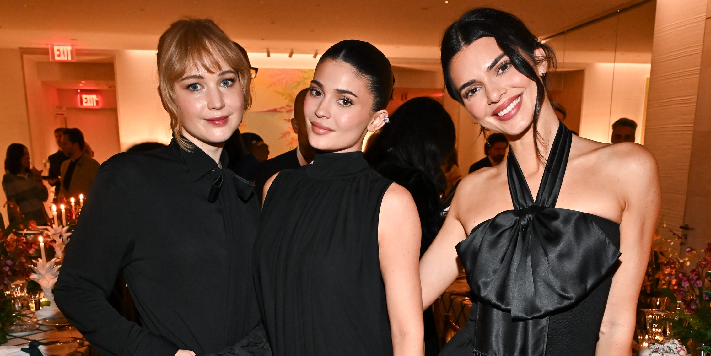 Kylie, Kendall Jenner, and Jen Lawrence Are Festive in All Black at ...