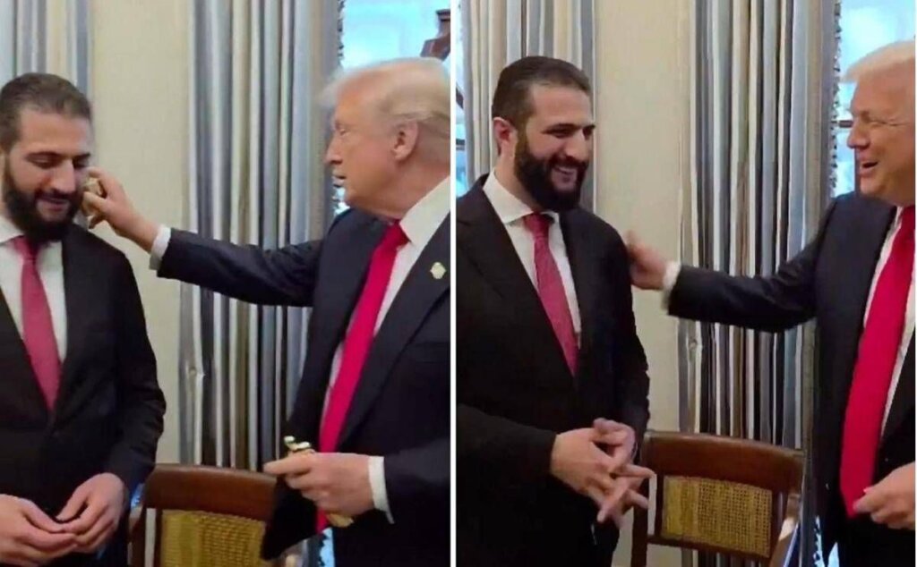 Trump regala il suo profumo a al-Sharaa: "Per te e tua moglie. Quante ...