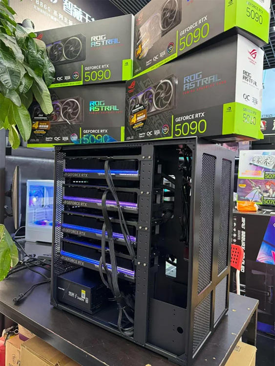 Reddit User Builds PC With 4 RTX 5090 Graphics Cards and 4,800 Watts of ...