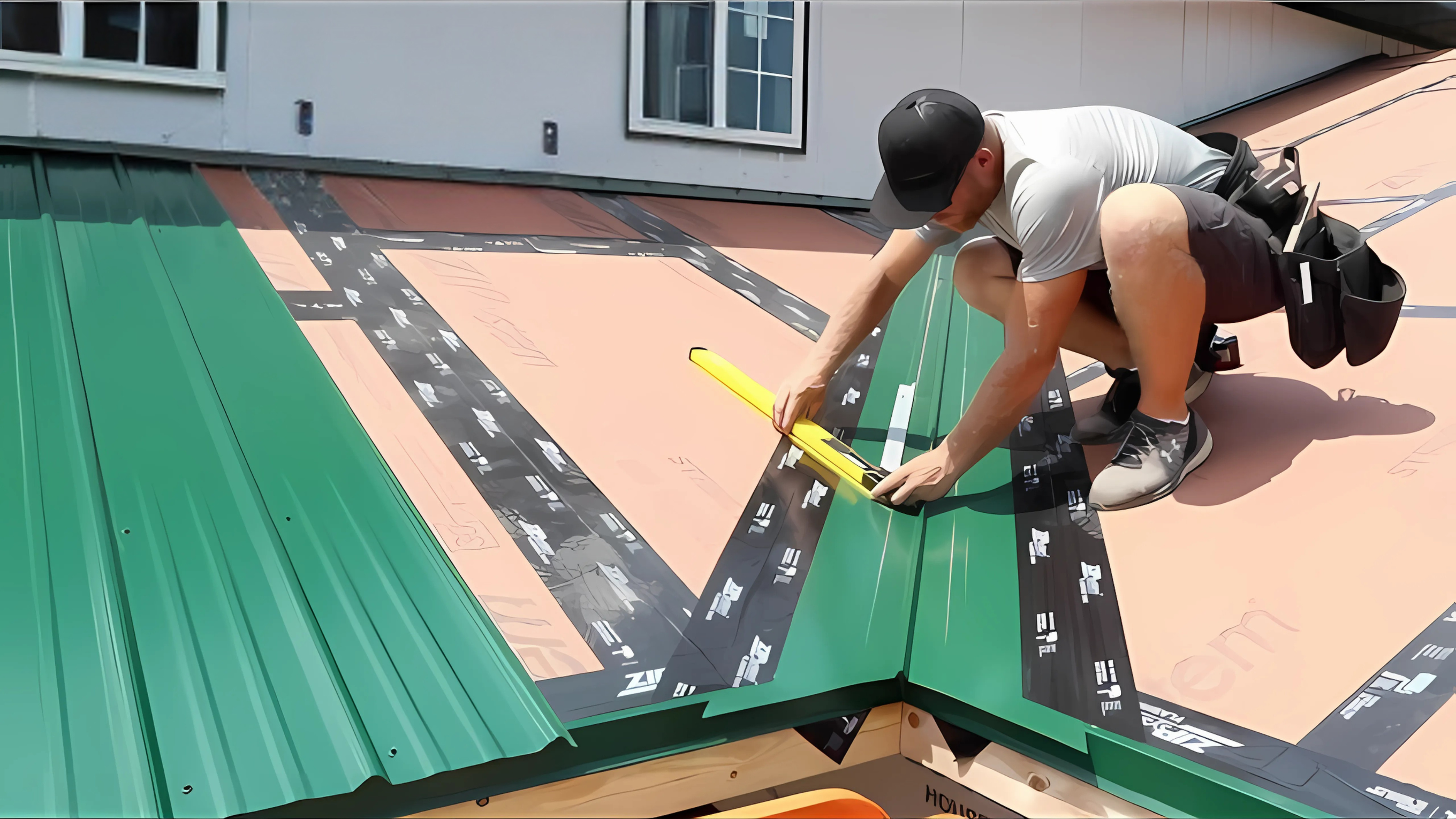 Building a Hunting Cabin Ep. 21: Installing Metal Roof Valley and Hip ...