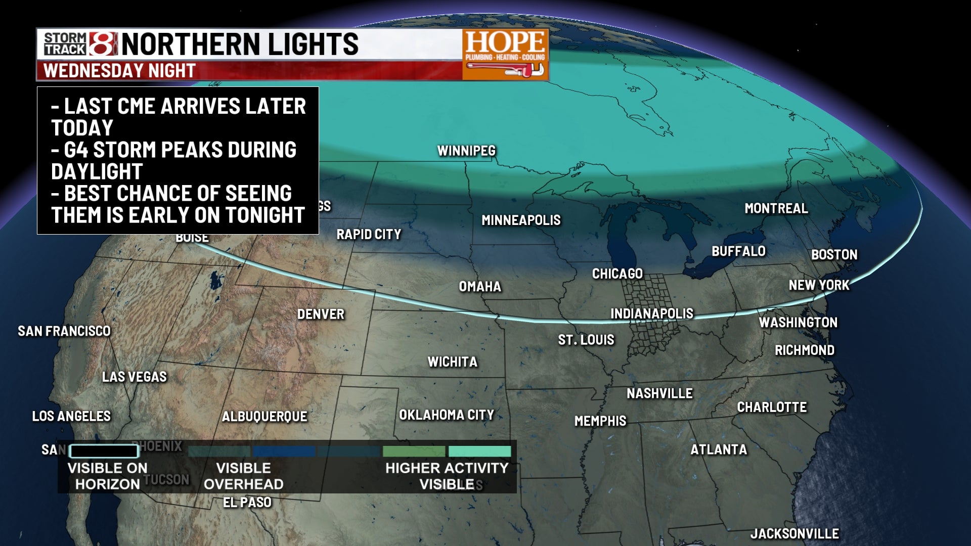 Another chance for Northern Lights on Wednesday night