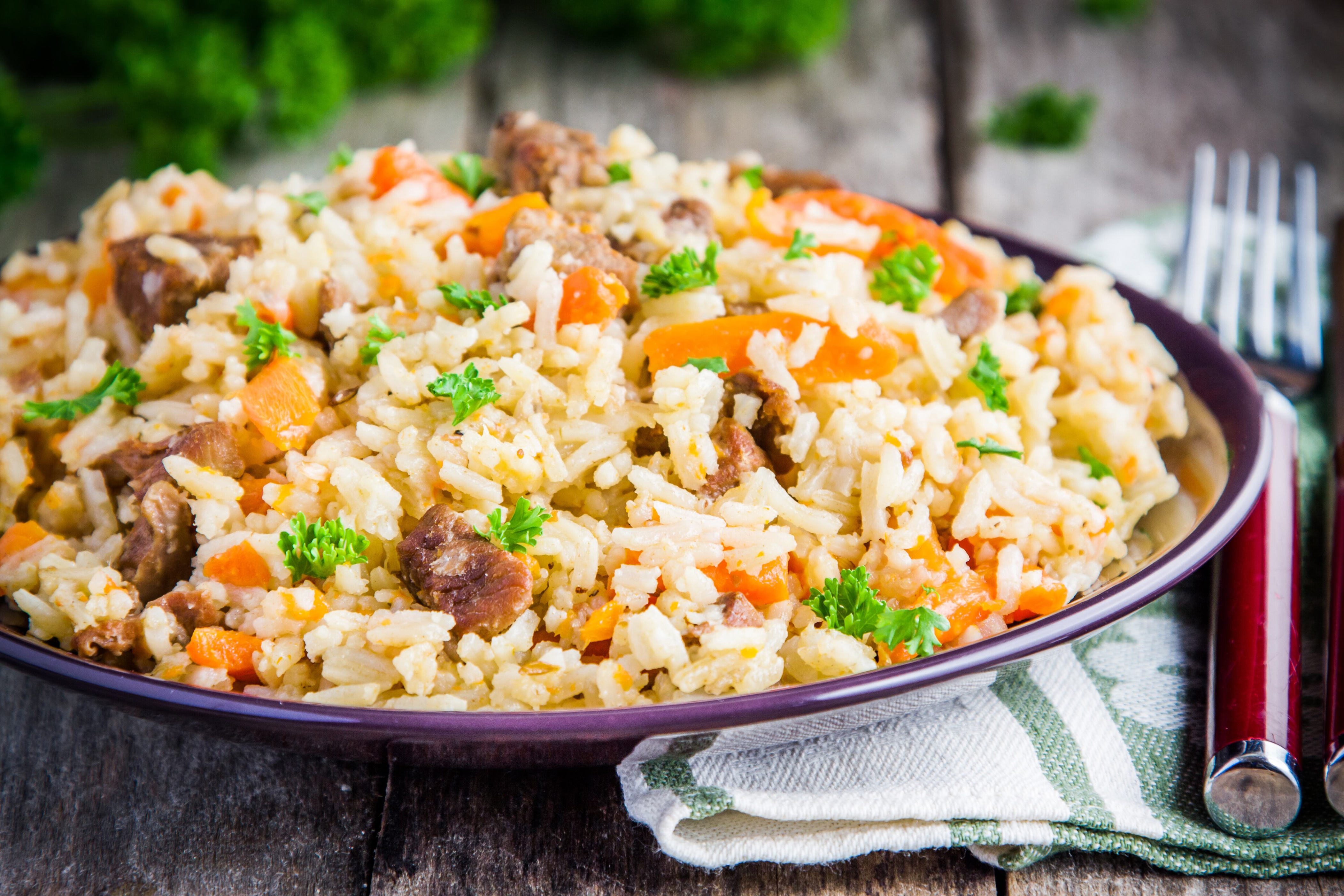 Receta: arroz de chicharrón con pollo