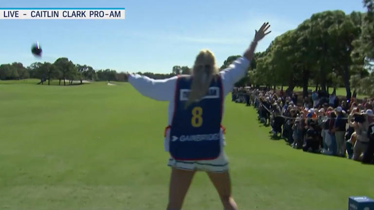 Caitlin Clark’s Caddie Sophie Cunningham Hit a Drive Into the Crowd at ...