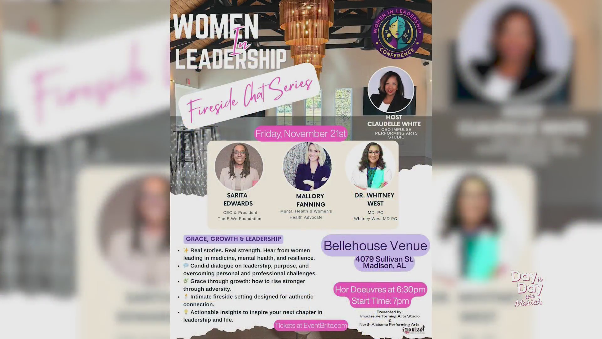 Women in Leadership & The Arts | Wednesday November 12 | Day to Day ...