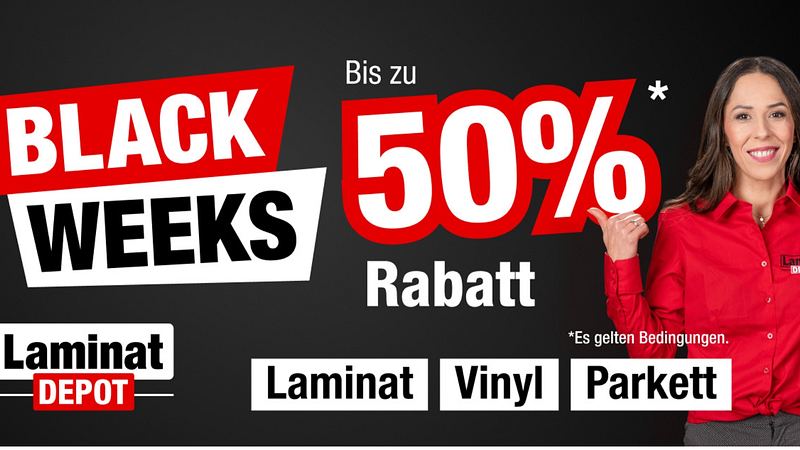 Black Weeks im LaminatDEPOT – Bis zu 50 Prozent Rabatt auf Laminat ...