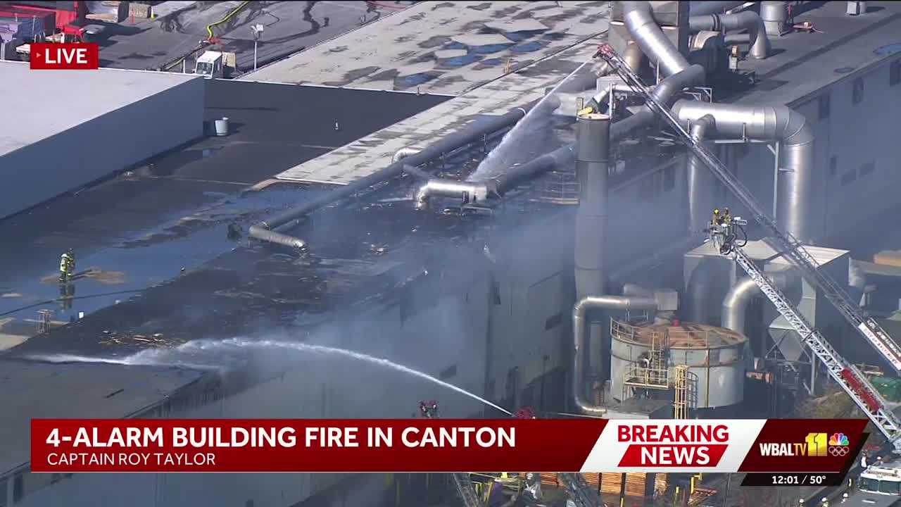 Commercial fire contained in Southeast Baltimore