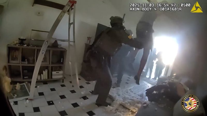 Video: Florida man falls through ceiling ‘into the arms’ of SWAT