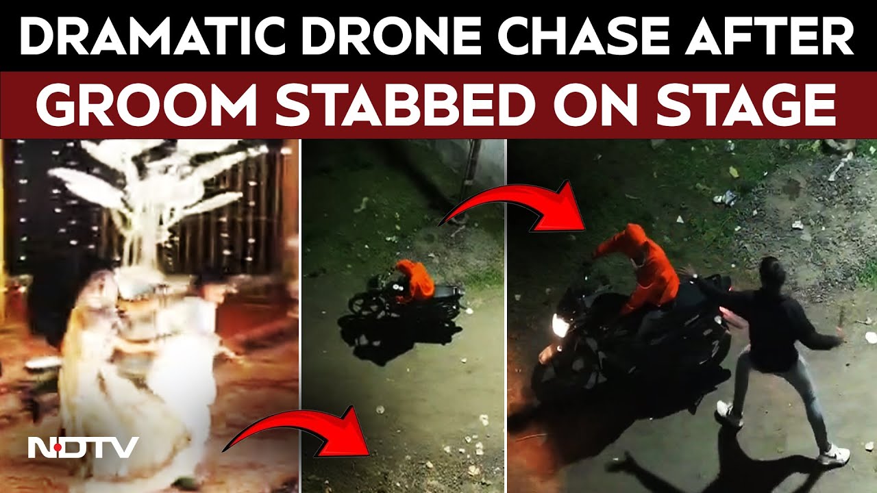 Viral Video: Groom Stabbed On Wedding Stage, Drone Camera Chases ...