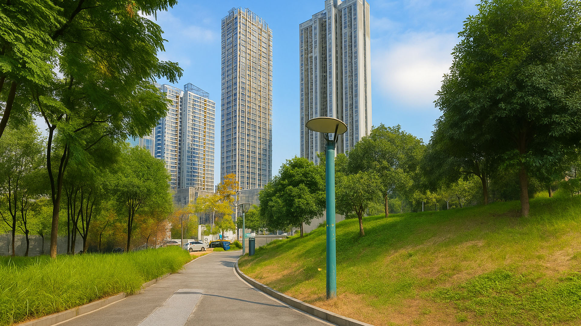 Peaceful Walk in China’s Green Residential Spaces