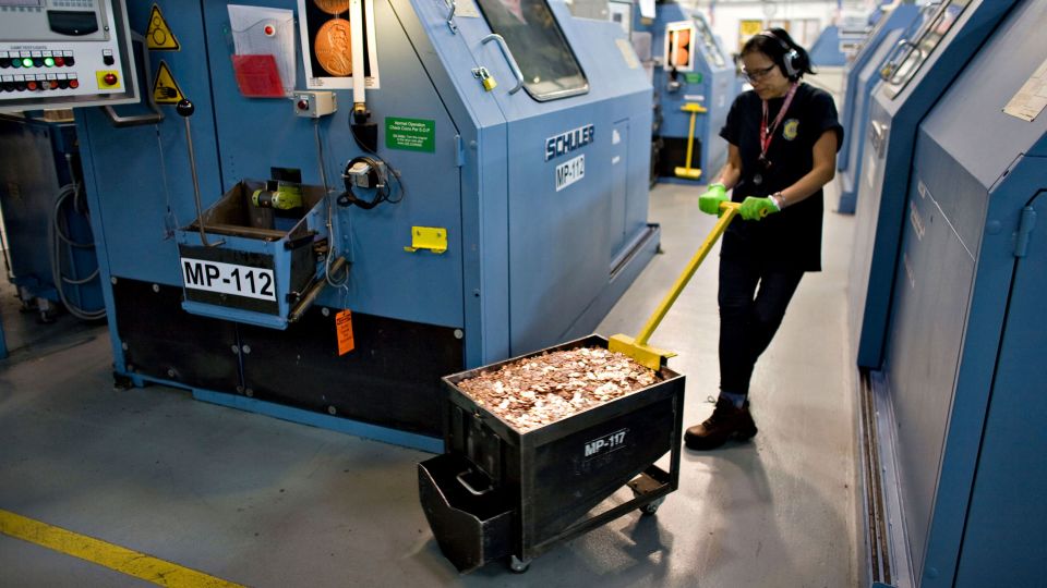 The last-ever penny was minted today in Philadelphia