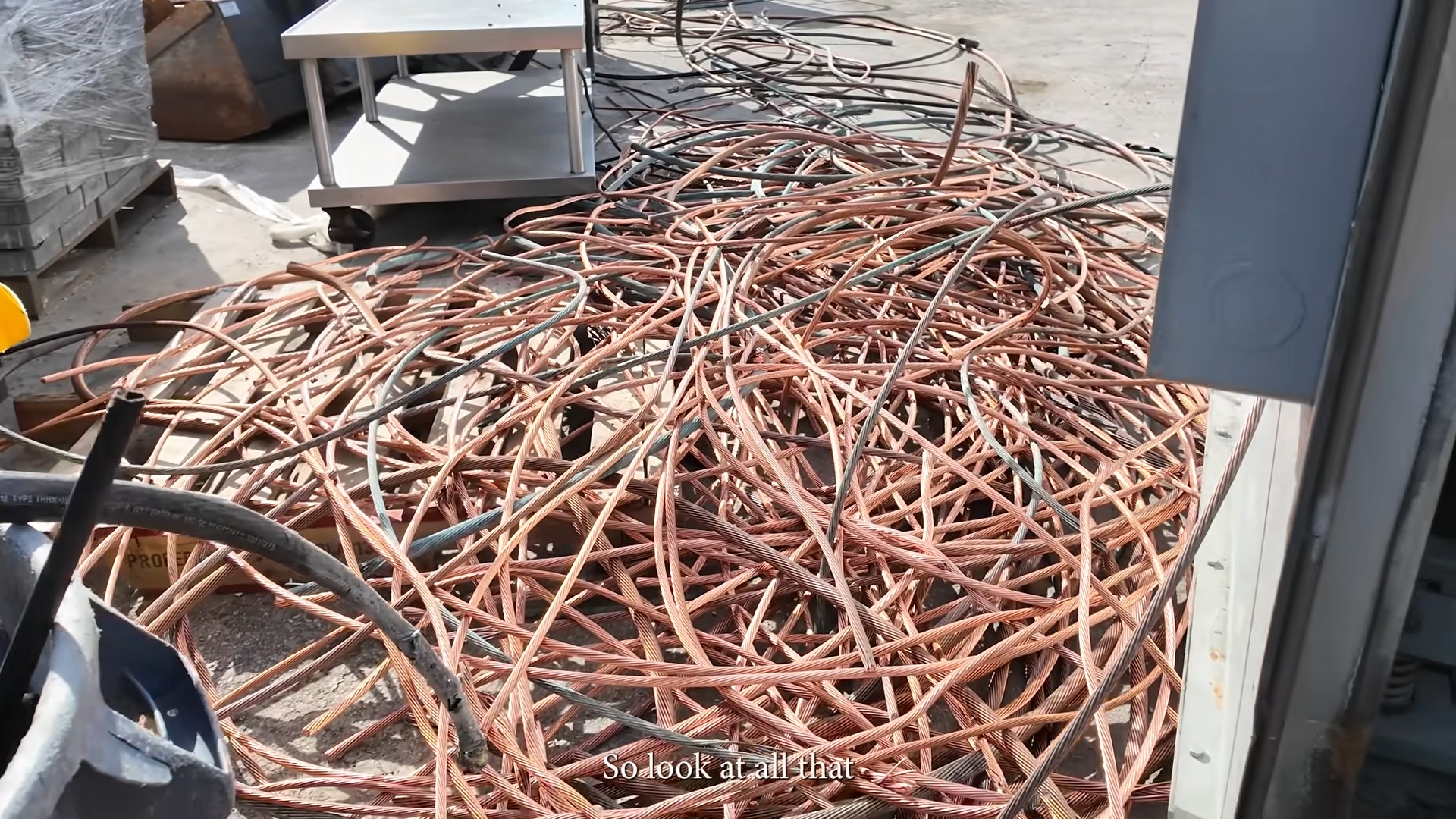 That moment you realize there’s 2 miles of copper scrap right under you