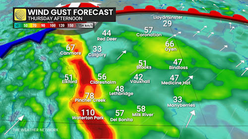 Strong cold front to hit Alberta with big temperature drop, snow, and winds