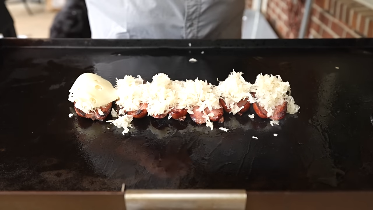 Old-world flavor, game day ready: Sausage sauerkraut bombs