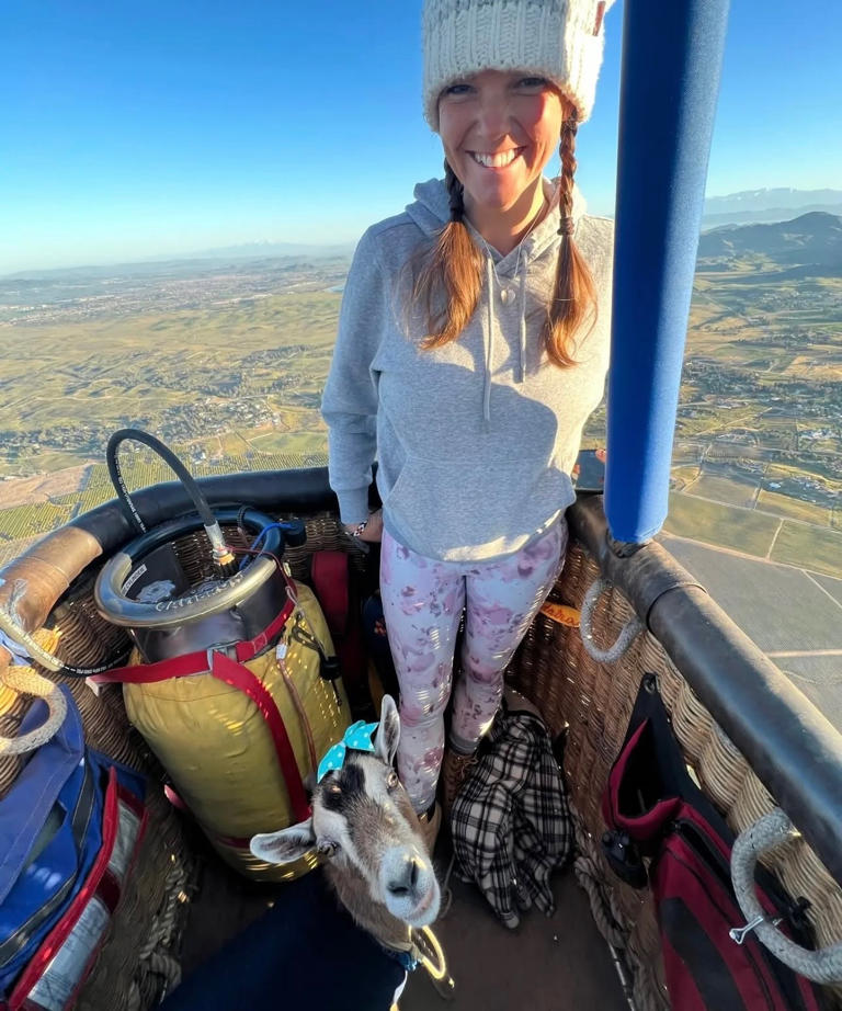 She saved a baby goat. Now they travel the country, share a bed.