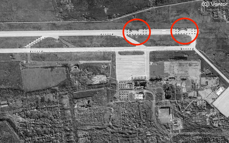 Satellite imagery captures destruction at Russia's new drone base after ...