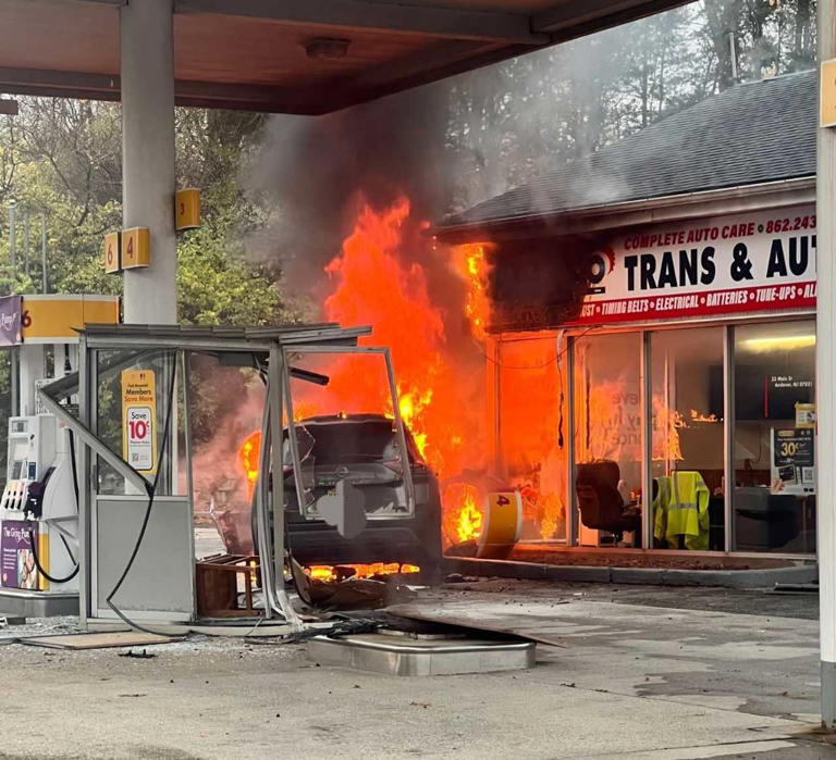 Bystanders Pull Driver From Burning Car At Route 206 Gas Station, FD Says