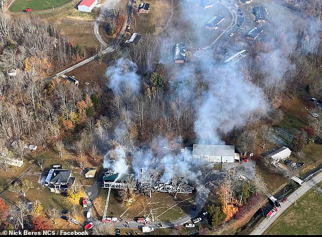 Historic southern hotel with classic verandas is totally destroyed by ...