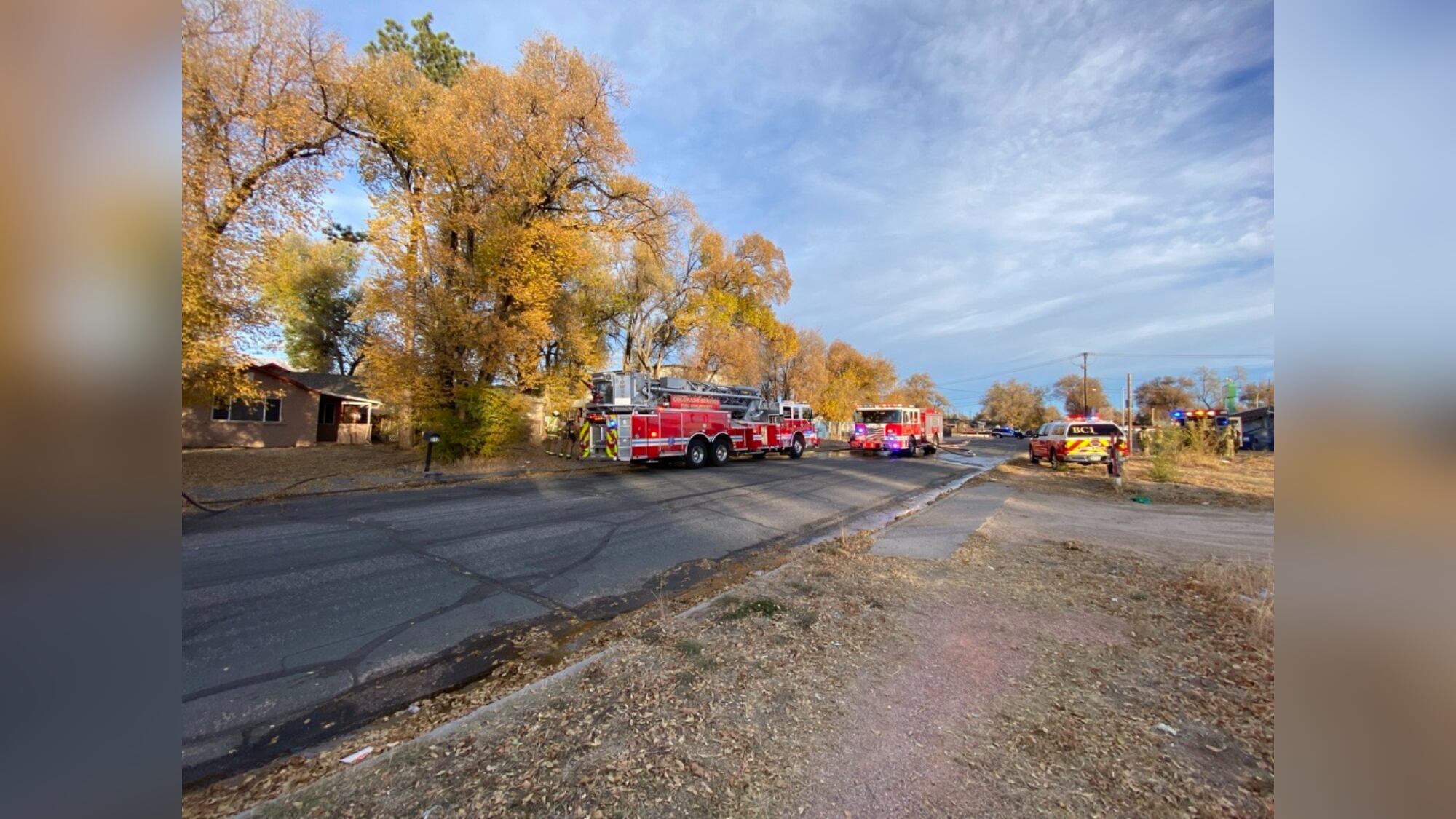 One detained after structure fire at Colorado Springs mobile home