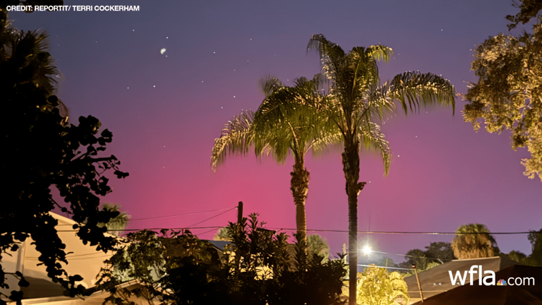 Solar storm brings northern lights to parts of Florida