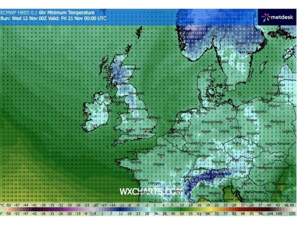 Snow maps show 758-mile long blizzard storm hitting UK as -8C freeze ...