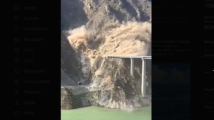 Hongqi Bridge In China's Sichuan Partially Collapses Due To Landslide ...