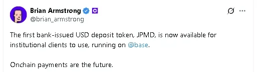 JPMorgan Rolls Out Stablecoin JPMD On Coinbase – ‘On-Chain Payments Are The Future’ Says Brian ...