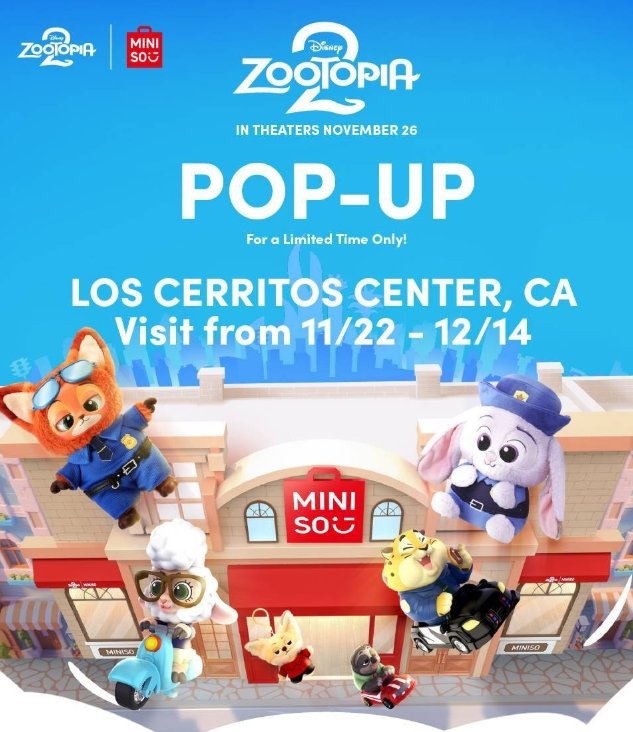 MINISO X ZOOTOPIA 2 POP-UP, LA