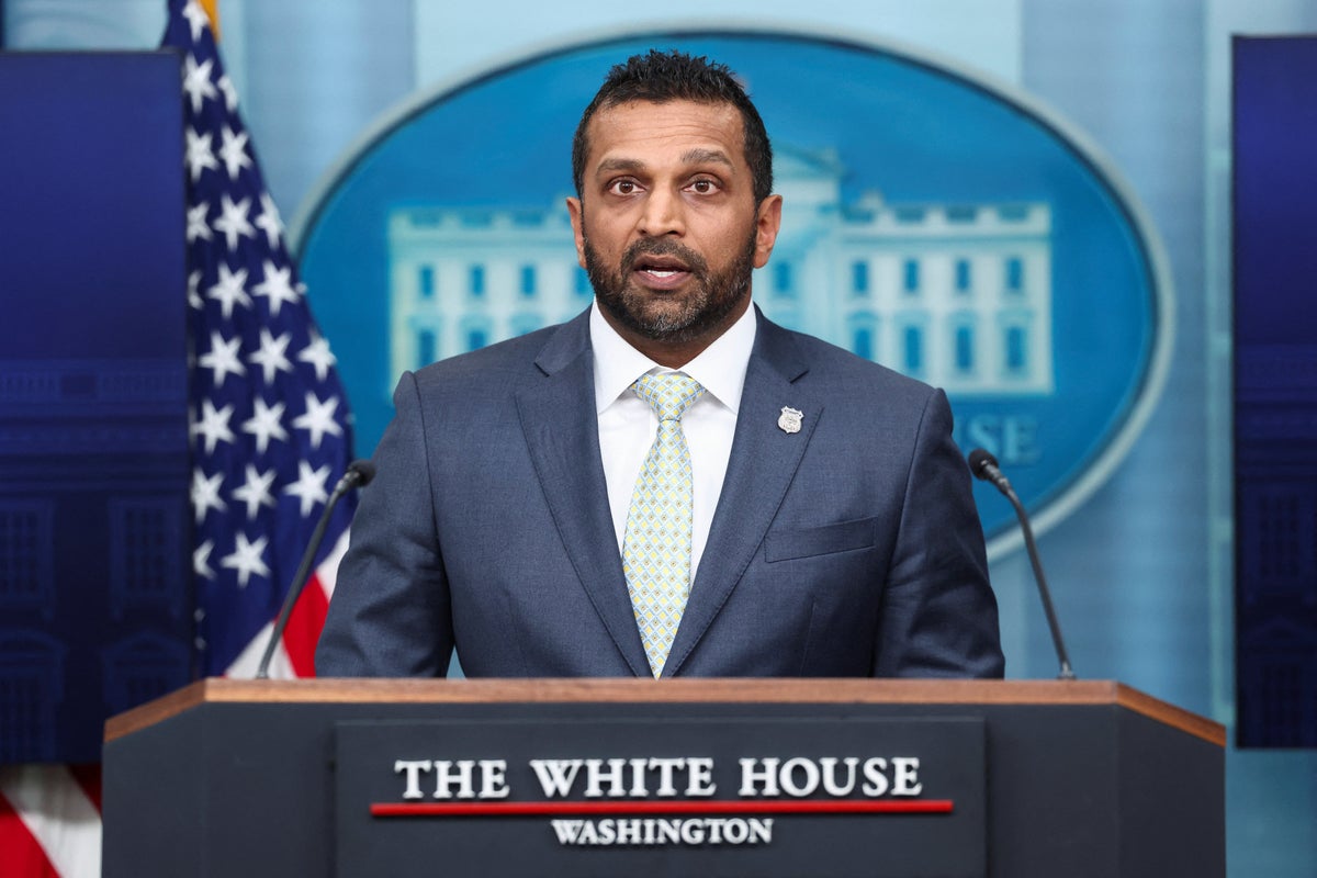 Kash Patel interrupts press briefing to explain secret China flight