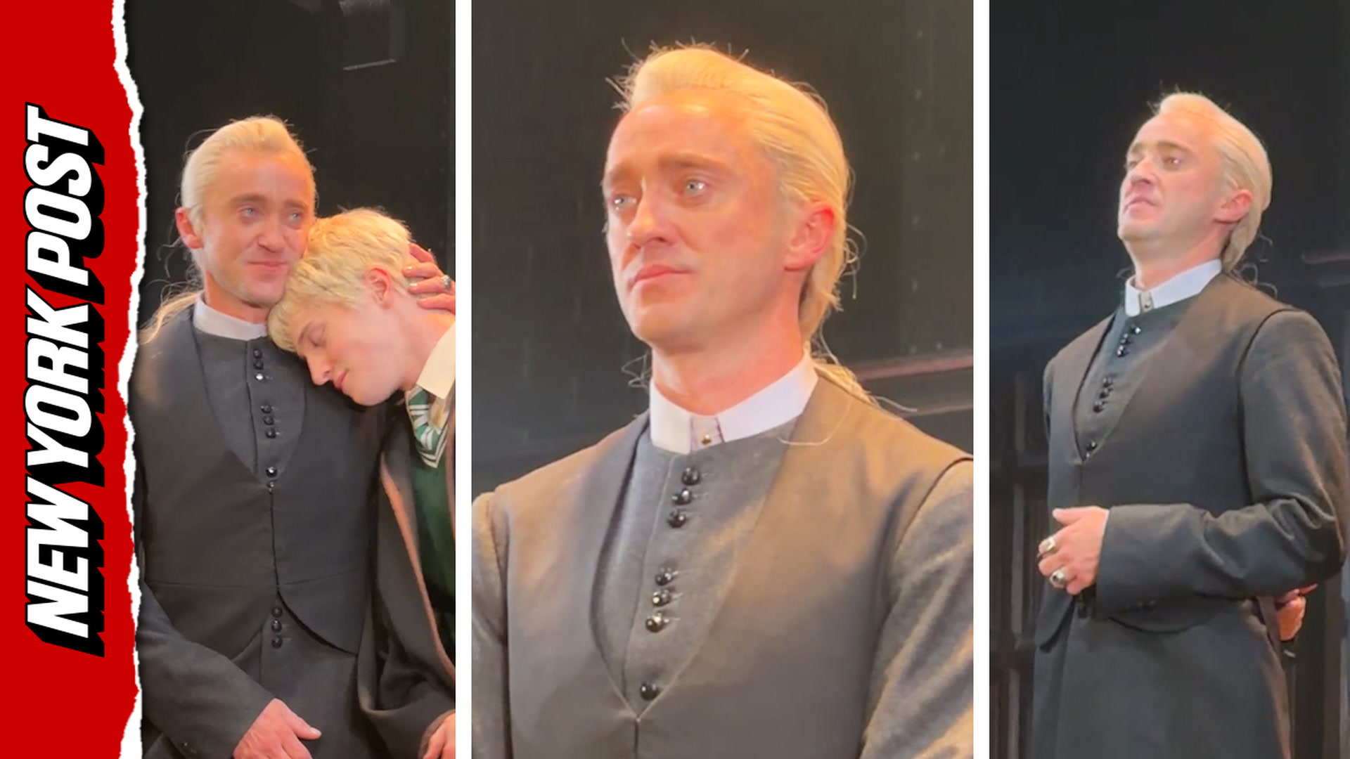 Tom Felton receives huge standing ovation for his Broadway debut in ...