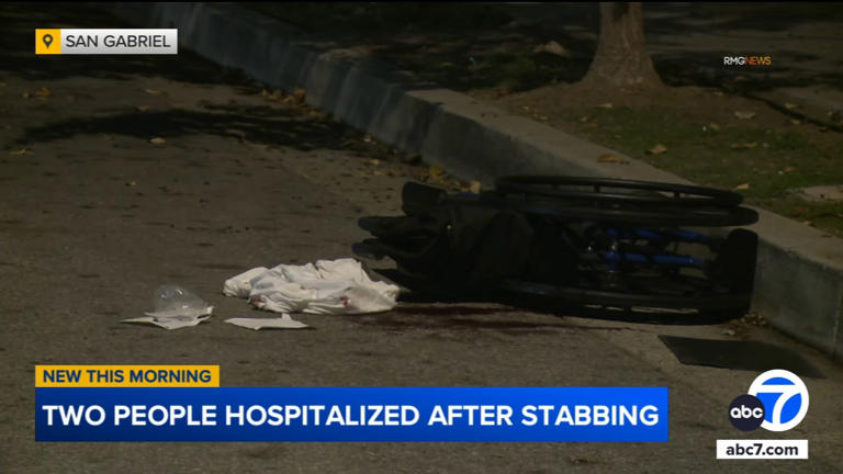 San Gabriel stabbing leaves 2 hospitalized in unknown condition